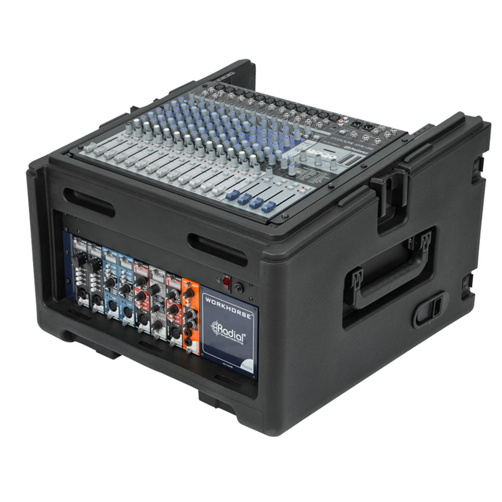 SKB 1SKB-R104W Audio and DJ Rack Case 10U x 4U Compact Rolling Rig ...